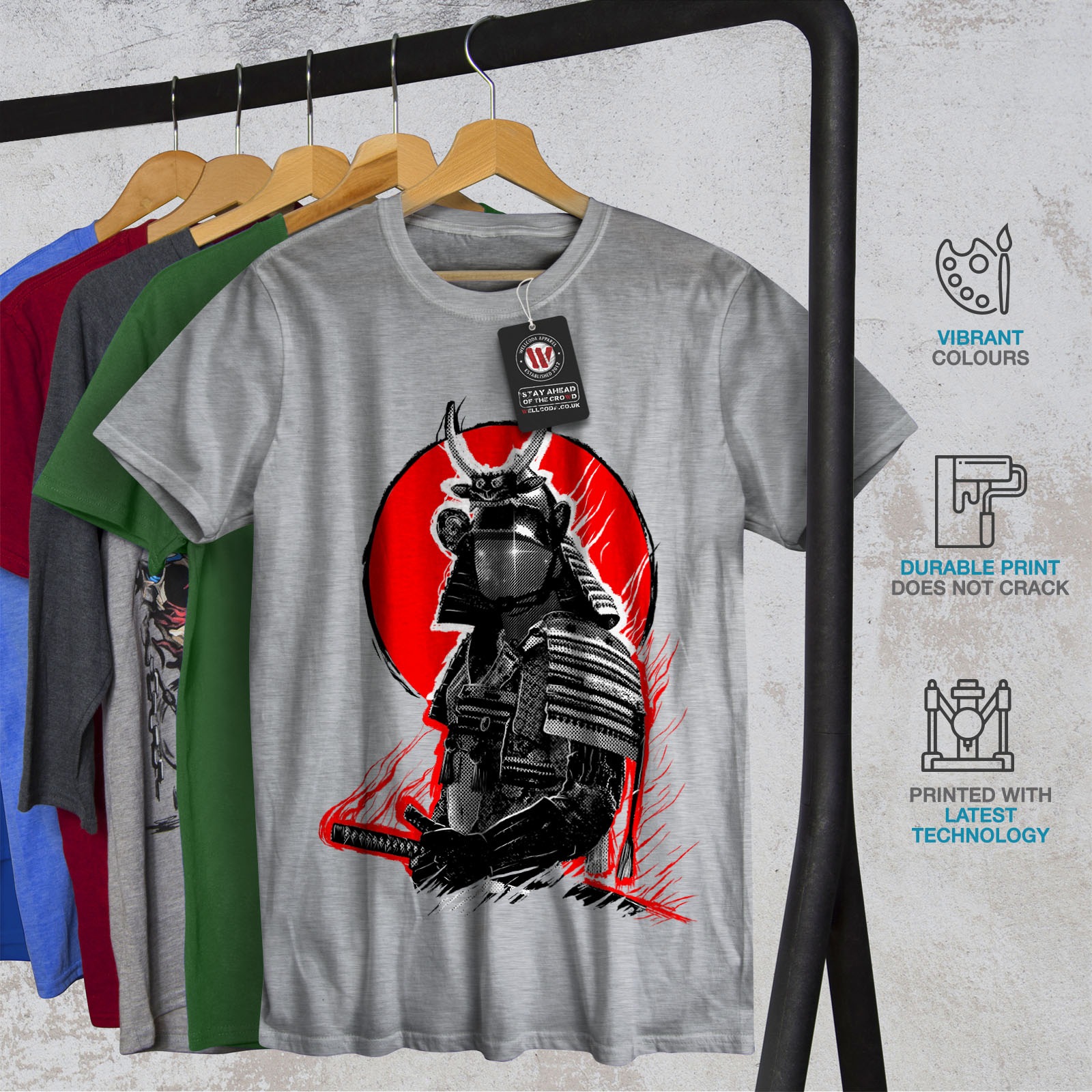 Wellcoda Japanese War Mens T Shirt Asian Anime Graphic Design Printed