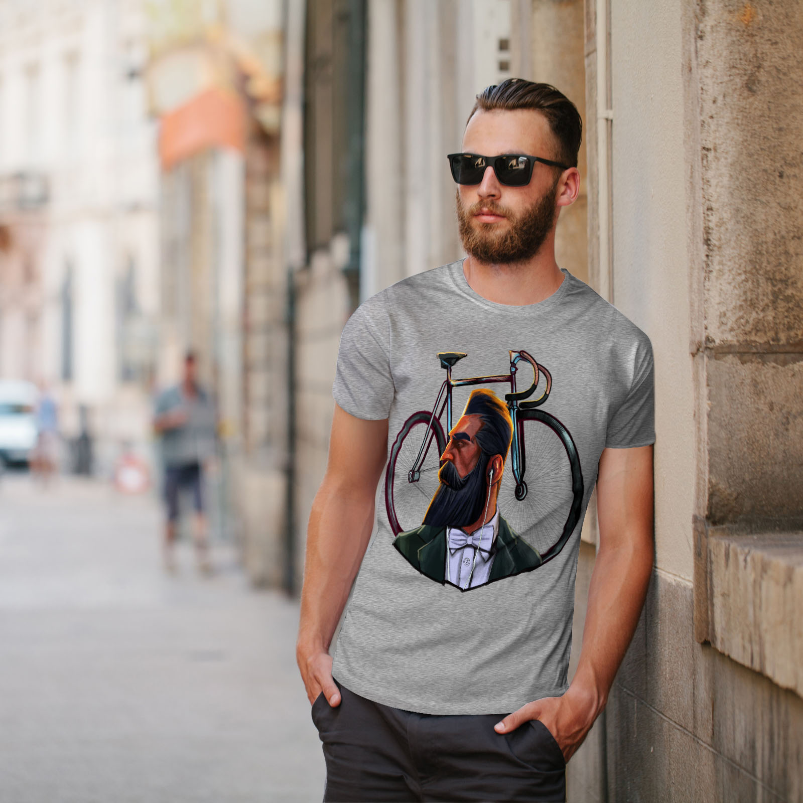 Wellcoda Real Man Gentleman Beard Mens T Shirt Graphic Design Printed