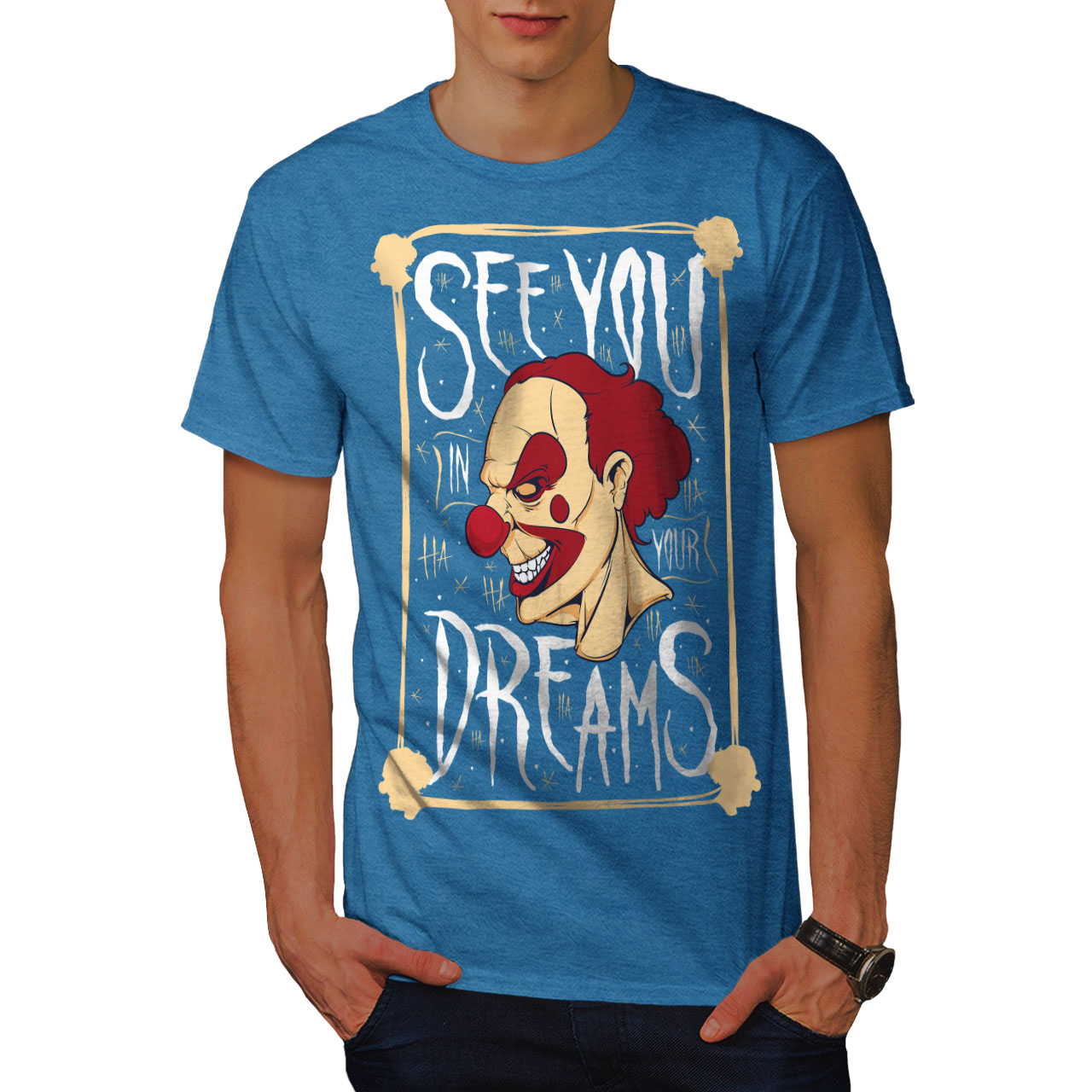 Wellcoda Clown Dream Scary Horror Mens T Shirt 0 Graphic Design Printed Tee Ebay