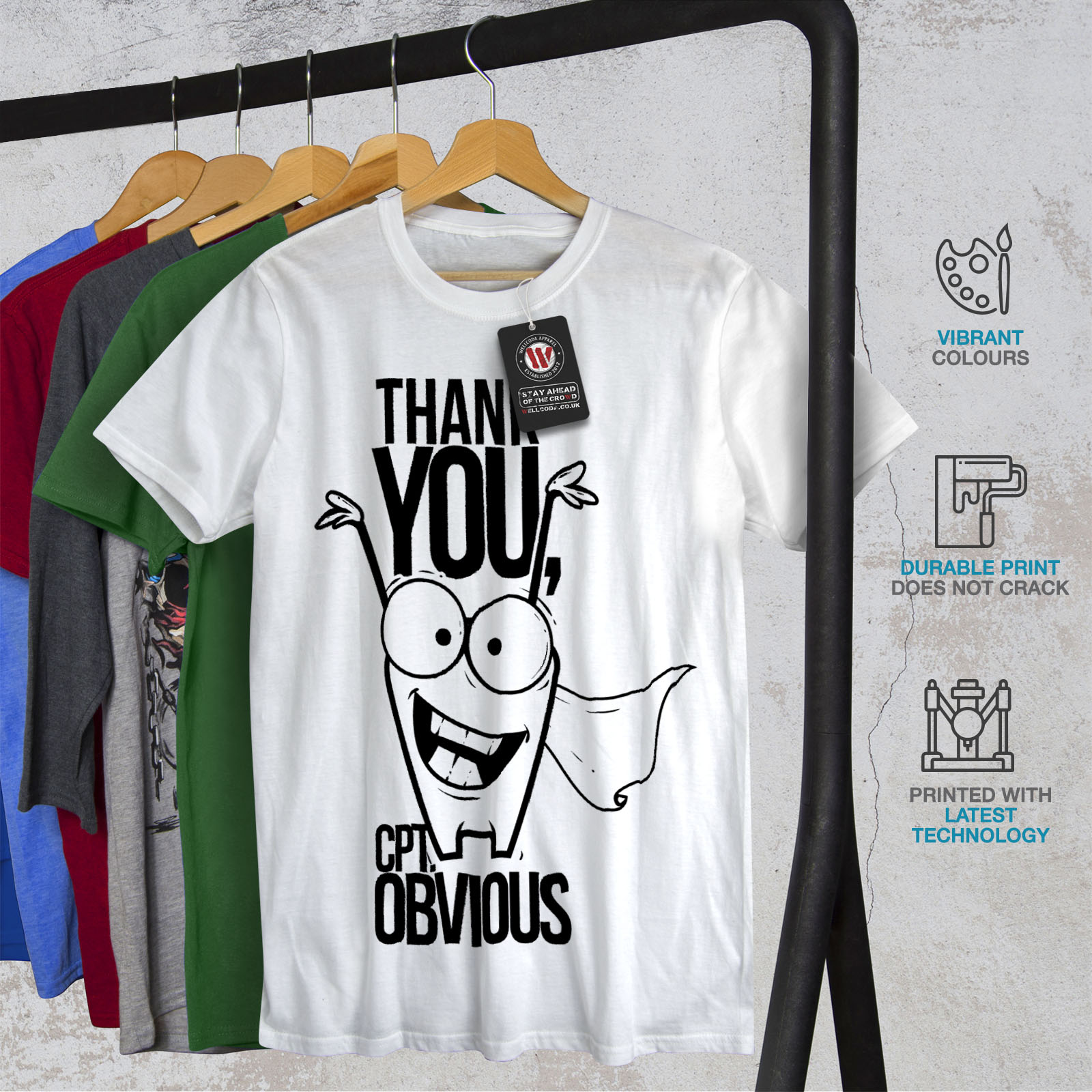 Wellcoda Captain Obvious Funny Mens T Shirt Captain Graphic Design