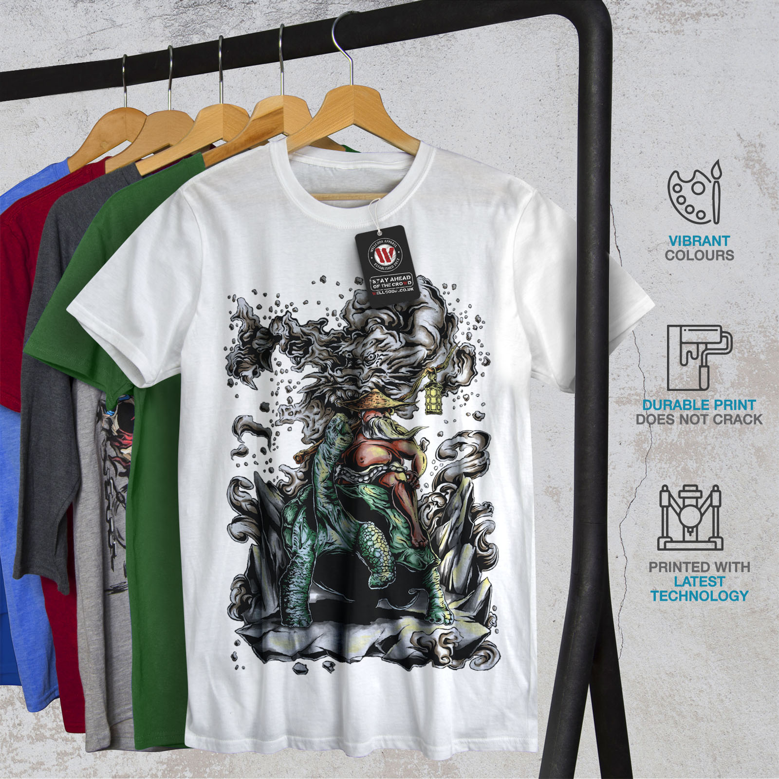 Wellcoda Chinese Dragon Art Mens T Shirt Asian Graphic Design Printed