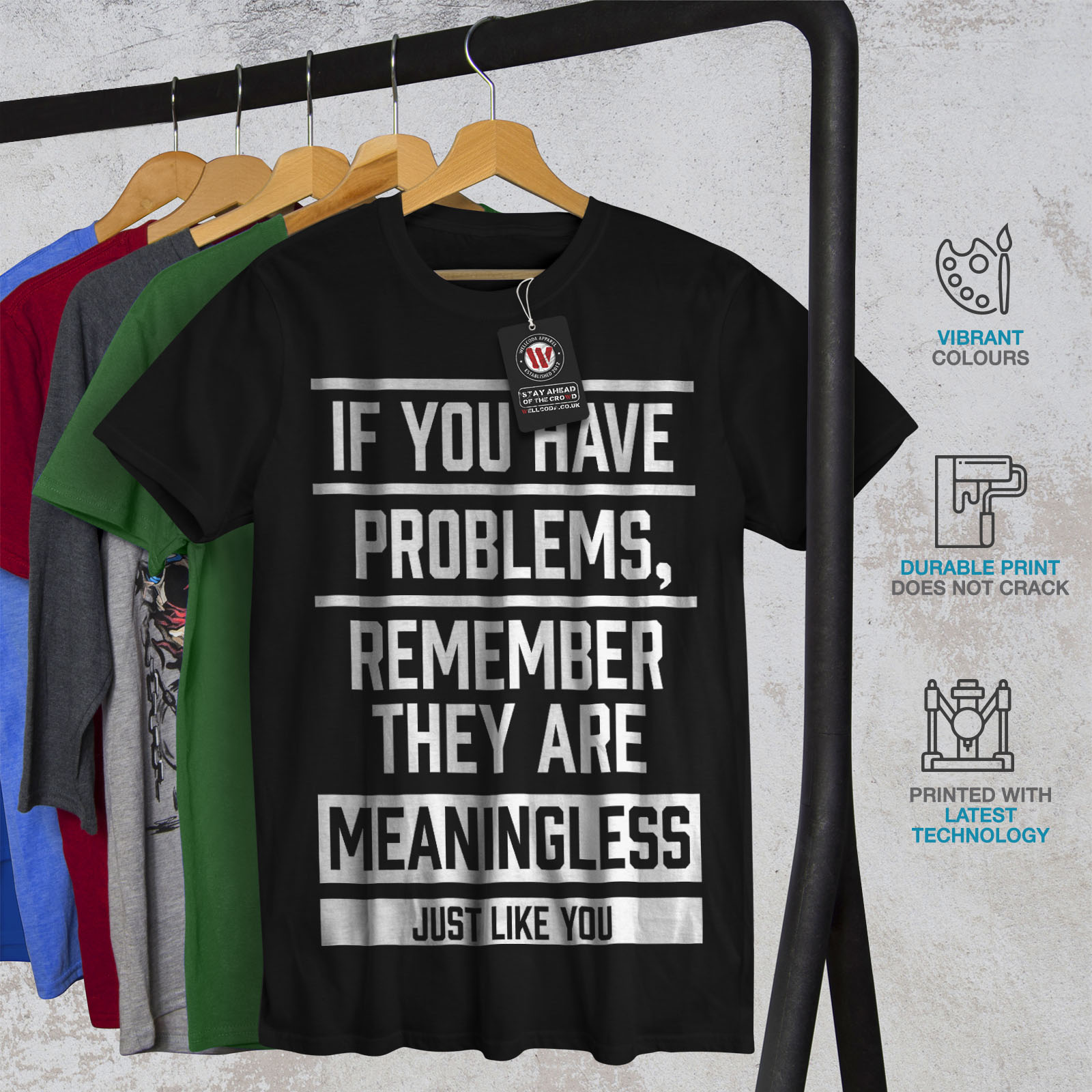 Wellcoda Problems Offensive Funny Mens T Shirt Life Graphic Design