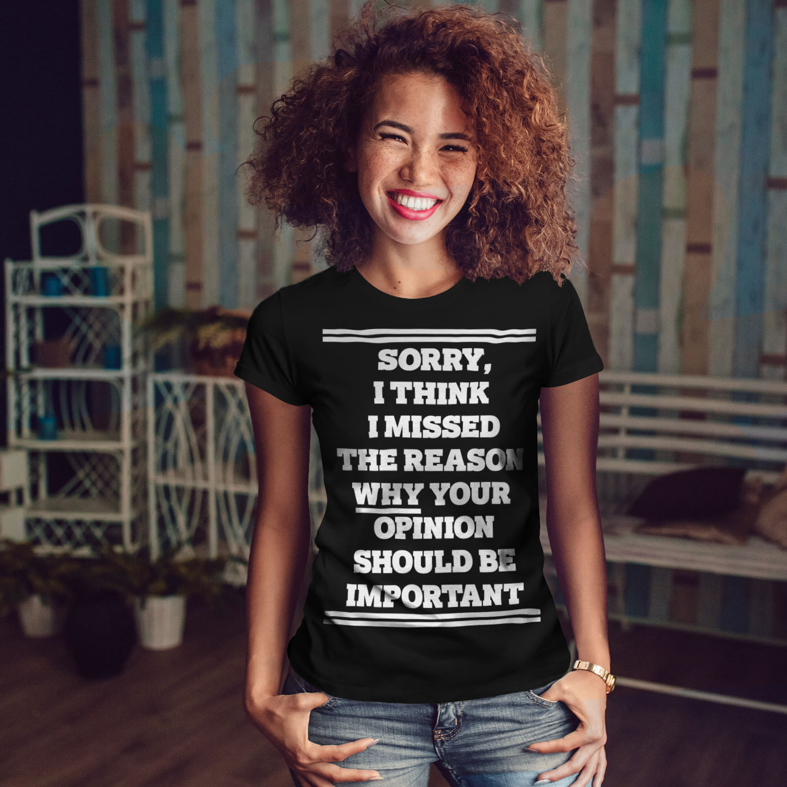 Wellcoda Opinion Offensive Funny Womens T Shirt Lost Casual Design