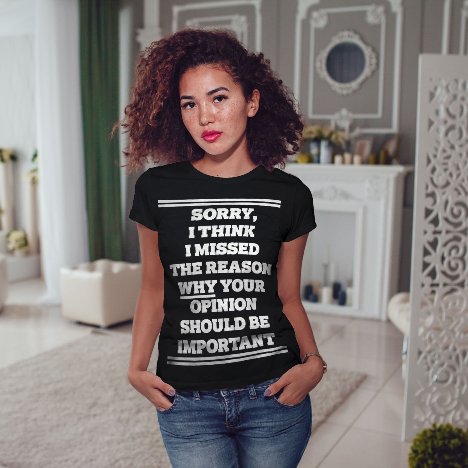Wellcoda Opinion Offensive Funny Womens T Shirt Lost Casual Design